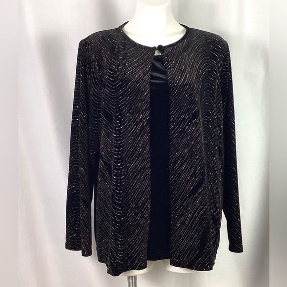 Notations | Tops | Notations Velvet Glitter Jacket And Tank | Poshmark